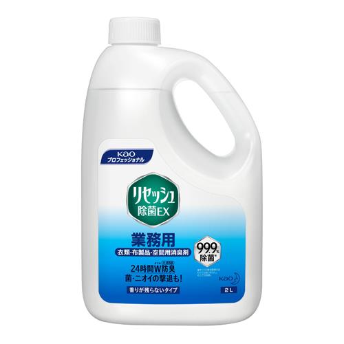 仕様：●メーカー:花王プロフェショナル●商品名:リセッシュ除菌EX 業務用●内容量:2L●液性:中性●成分:両性界面活性剤、エキス、防菌剤、香料、エタノール●仕様:衣類・布製品・空間用消臭剤●サイズ(W×D×H)mm:145×114×240...