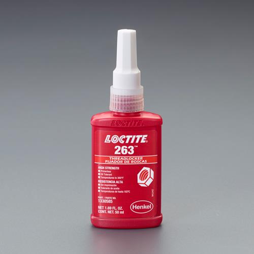 仕様：●メーカー:LOCTITE(ロックタイト)●型番:1307415●商品名:263●内容量:50ml●色:赤●使用温度:-55~180°C●重量:78g●硬化時間:10分●用途:ねじ部品の永久固定やシール用に●粘度:400~600mPa...