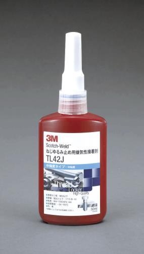 仕様：●メーカー:3M●型番:TL42J50ML●内容量:50ml●使用温度範囲:-54~150°C●液色:青●硬化時間:15分以下●粘度:900~1400mPa・s●比重:1.1●推奨ねじ径:M20以下●脱出トルク:4Nm(ISO1096...
