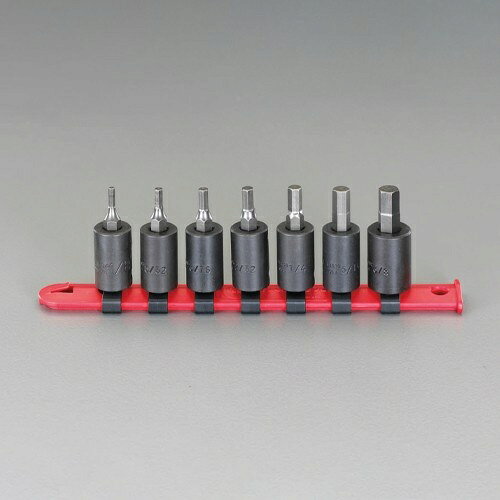 仕様：●サイズ:1/8”・5/32”・3/16”・7/32”・1/4”・5/16”・3/8”●差込角:3/8”●全長:50.8mm●軸長:20.6mm●材質:スチール●ボール付き差込角用●6ポイント●ソケットホルダー付き●壊れたビットを簡単...