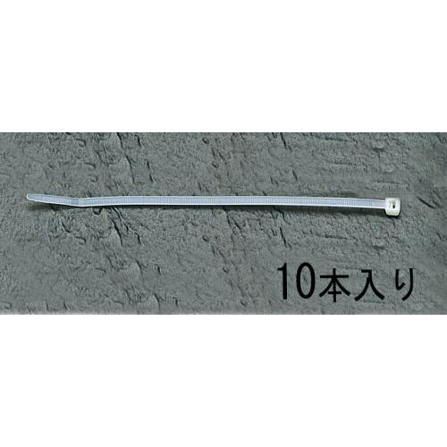 仕様：●全長:150mm●幅:3.6mm●厚み:1.4mm●最大径:33mm●最小径:3mm●ループ引張強度:18kgf●使用温度範囲:-40~85°C●材質:ナイロン66●カラー:白●入数:10本●通常の結束用として使いやすい汎用性の高い...