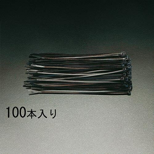 仕様：●全長:203mm●幅:3.6mm●厚み:1.4mm●最大径:47mm●最小径:5mm●ループ引張強度:18kgf●使用温度範囲:-40~85°C●材質:ナイロン66●入数:100本●カーボン粒の添加により耐紫外線に優れ、屋外の天候条...