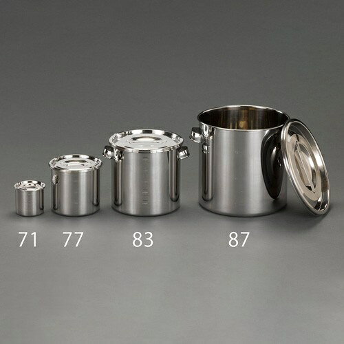 仕様：●仕様:取手付●容量:6.0L●内寸(mm):φ200×200(H)●板厚:本体:0.7mmフタ:0.6mm●材質:ステンレス(18-8)商品画像に関する注意事項：●※品番によりサイズが異なります。●画像に数字等の情報が入っている場合...