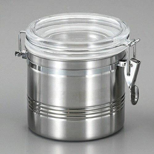 仕様：●容量:1.15L●外寸(mm):φ127×124(H)●内寸(mm):φ118×102(H)●材質:本体:SUS304ふた:アクリルふたパッキン部:TPR●重量:378g●蓋は、1点パッチン止式商品画像に関する注意事項：●画像に数字...