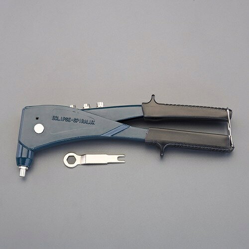 仕様：●対応リベット径:2.4mm、3.2mm、4.0mm、4.8mm●全長:260mm●グリップ長:110mm●先端:φ7×10mm●重量(g):500●4つのリベットサイズに対応可能●マンドレル(シャフト)を反対側から自動で排出できます...