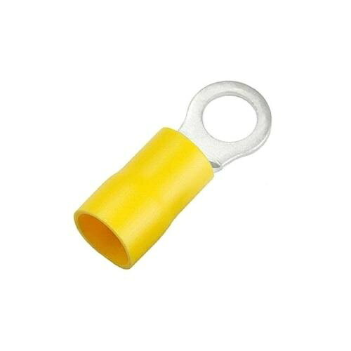 仕様：●型式:5.5-4●電線抱合範囲:単線:1.82~2.89mm撚線:2.63~6.64mm2●最大電気定格:105°C、600V●スタッド径:φ4.3mm●材質:無酸素銅(電気すずメッキ)+ポリ塩化ビニール●絶縁体色:黄●入数:80個...