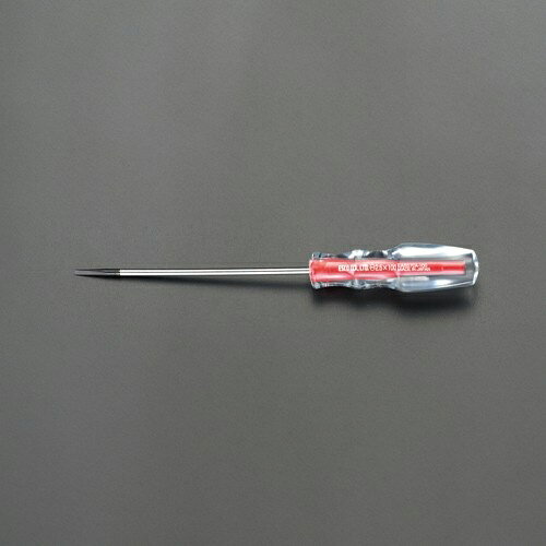 仕様：●メーカー:ESCOオリジナル●刃幅:(-)2.5mm●刃厚:0.4mm●軸径:3mm●軸長:75mm●全長:145mm●細軸タイプ●耐油・耐薬品・耐衝撃性に優れたアセテート樹脂を使用したクリスタルハンドル●先端マグネット付き●安心の...