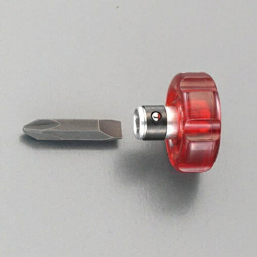 仕様：●メーカー:ESCOオリジナル●差込六角対辺:1/4”●ハンドル径:30mm●ビットサイズ:(+)#2×(-)6×0.85mm●セット時全長:33mm●ビット取り外し時全長:25mm●付属:ビット×1本●ハンドル部が回転することにより...