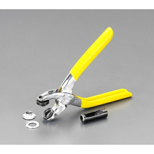 仕様：●:ハトメパンチ穴あけ用ポンチ12mmハトメ×10組●下穴ポンチ:12mm●適用ハトメ内径:12mm●ハトメ適用厚:3.5mm●全長:250mm●ハトメ玉材質:アルミ製●両面ハトメの取付け作業に必要な工具が揃ったパンチセット●厚紙、布...