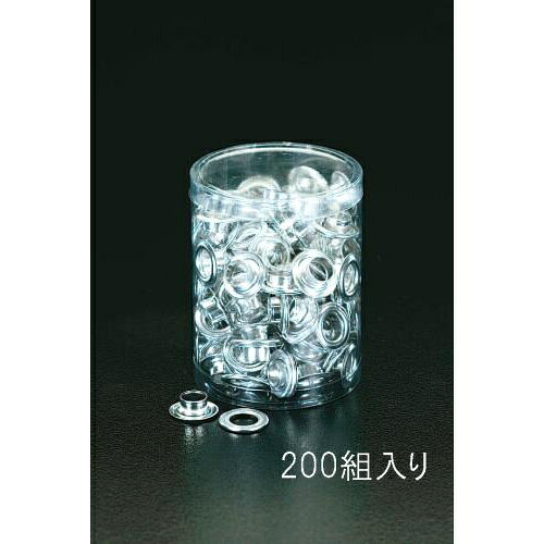 仕様：●内径:10mm●番手:#25●適用厚:3mm●材質:ステンレス(SUS304)JIS:G-4305●入数:200組●厚紙・布・ビニール・皮革などの補修・補強に●錆びにくく強度に優れるステンレス製●両面ハトメで、表・裏が美しい仕上がり...