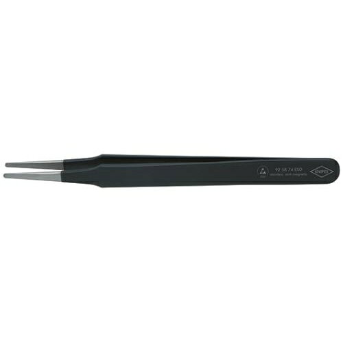 仕様：●メーカー:KNIPEX(クニペックス)●型番:925874ESD●材質:ステンレス製●全長:120mm●先端:直・細●先端幅:2.0mm●重量(g):19●ESDコーティング:表面抵抗約105Ωのつや消し黒仕上げ商品画像に関する注意...