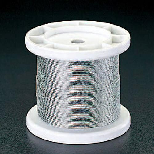 仕様：●材質:SUS304●長さ:100m巻●ワイヤー構成:7×7●ロープ径(線径):0.27mm●切断荷重:6kg●重量:0.031kg●使用荷重は切断荷重の1/6です。●ドラムの色は異なる場合があります。●Z撚り商品画像に関する注意事項...