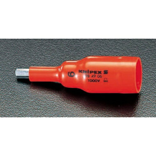 仕様：●メーカー:KNIPEX(クニペックス)●型番:98 49 06●全長:75mm●差込角:1/2”●六角サイズ:6mm●非絶縁のブレード長:10mm(±2)●重量:72g●1000V絶縁商品画像に関する注意事項：●画像に数字等の情報が...