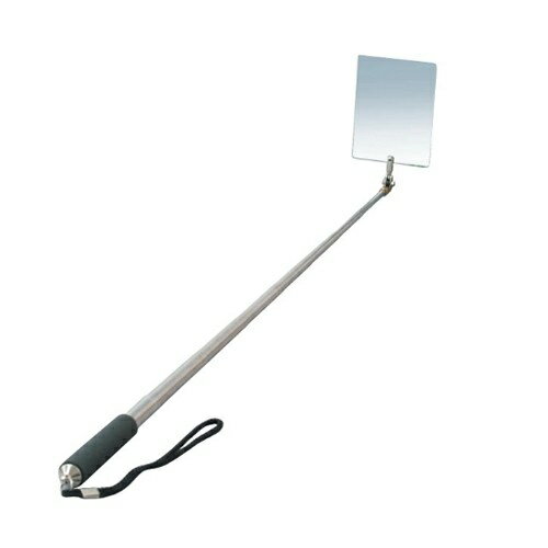 仕様：●ミラー形状:長方形●ミラーサイズ:75×100mm●ミラー厚み:0.4mm●伸縮サイズ:155~725mm●倍率:等倍●シャフト形状:伸縮自在・8段折れ●ミラー材質:ステンレス●重量:100g●鏡面ジョイント部は調整可能で、あらゆる...