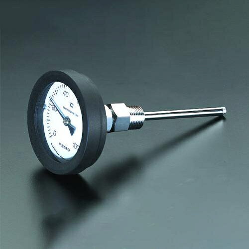 仕様：●メーカー:佐藤計量器製作所●型番:BM-T-75P●測定範囲(°C):0~100●感温部長(mm):100●1目盛:2°C●ダイヤル径:75mm●ケース外径:87mm●取付ねじ:R1/2”(真鍮)●ケース材質:プラスチック(ポリアミ...