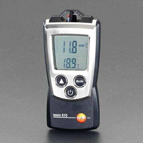 仕様：●メーカー:テストー(testo)●型番:05600610(testo610)●測定範囲:温度:-10~50°C(精度:±0.5°C)湿度:5~95%RH(精度:±2.5%)●分解能:0.1°C/0.1%RH●電源:単4電池×2本(付...