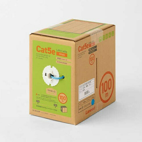 仕様：●メーカー:エレコム●型番:LD-CT2/BU100/RS●カテゴリー:5e準拠●長さ(m):100●カラー:ブルー●規格:Cat5e対応(10BASE-T、100BASE-TX、1000BASE-T)●伝送帯域:100MHzまで●ケ...