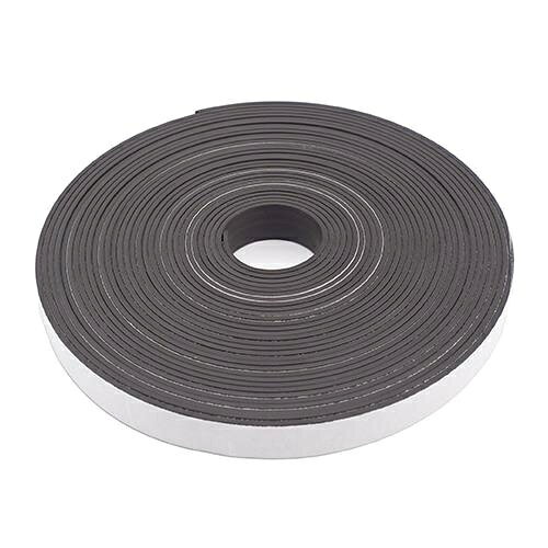 仕様：●吸着力:70gf/cm2●長さ:7.6m●幅:12.7mm●厚さ:1.5mm●入数:1巻●非着磁面に便利な粘着付きマグネット●剥離紙付き●必要な分だけカットでき、無駄なく効率よく使えます●カレンダー、標識、メモや工芸品などに商品画像...