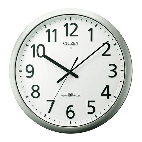 仕様：●メーカー:CITIZEN(シチズン)●型番:8MY484-019●周波数:40kHz/60kHz自動選局●電源:単3電池×4本(別売)●サイズ:φ380×57mm●カラー:銀色ヘアライン仕上(白)●材質:枠:金属(ステンレス材)風防...