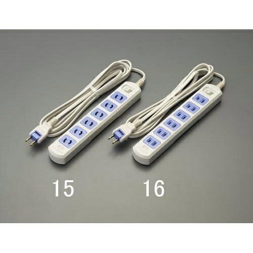仕様：●メーカー:明工社●型番:MR7461T3●定格:15A・125V (1,500W)●コンセント:2P(抜止)×6口●プラグ:2P(スイング式)●コード長:3m●サイズ:46×263×25mm●入数:1本●オフィスに限らず店舗や家庭で...