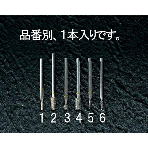仕様：●メーカー:ナカニシ●型番:12493●軸径:φ3mm●全長:45mm●刃径×刃長:2.7×6mm●粒度:#100●最大回転数:105000rpm●入数:1本●精密研削から外径研削粗加工まで高い研削性と耐久性を発揮●切れ味が良いので乾...