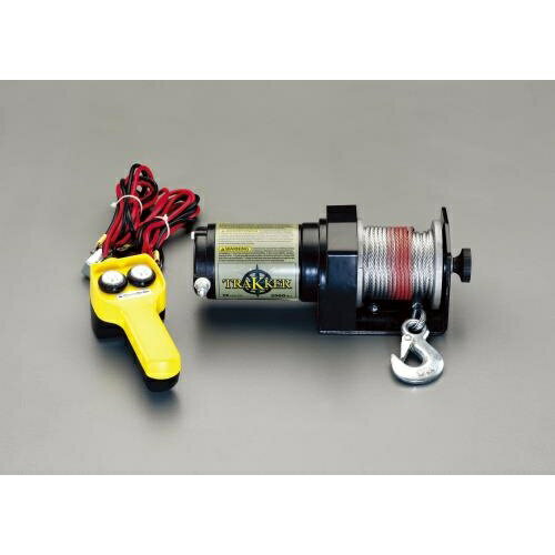 仕様：●電源:DC12Vバッテリー専用●水平牽引能力:907kg●使用ワイヤー:φ4.7mm×15.2m●巻取スピード:4.5m/分(無負荷)●重量:5kg●サイズ:284×105×104(H)mm●電源コード長:出力側:1.67mコントロ...