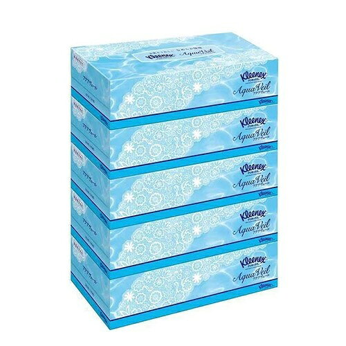 仕様：●メーカー:日本製紙クレシア(CRECiA)●型番:40377●商品名:クリネックス アクアヴェール●材質:パルプ●枚数:180組(1箱あたり)●入数:5箱●天然由来の植物性保湿成分配合、うるおい成分を通常ティシューの約4倍含むので、...