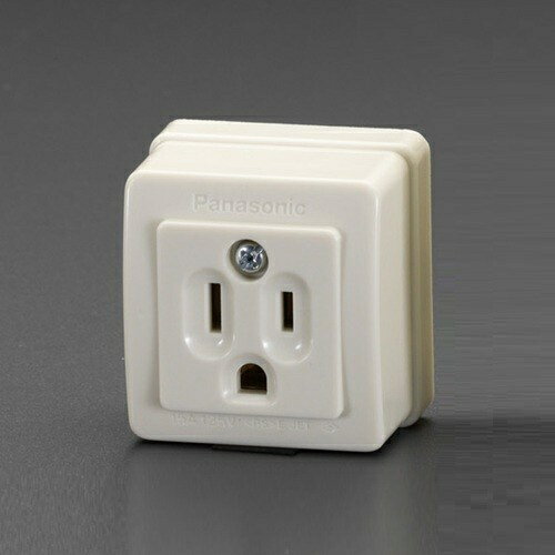 仕様：●メーカー:パナソニック(Panasonic)●型番:WK3001W●定格容量:15A 125V●適用電線:φ1.6mm・φ2.0mm●形式:接地角型コンセント●差込口:1個●サイズ:48×50×30(D)mm●接地2P●巻締端子式商...