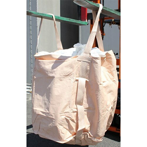 仕様：●容量:997L●サイズ:φ1100×1050(H)mm●耐荷重:1,000kg●材質:ポリプロピレン●耐候性:4ヶ月●用途:石綿Lv3対応・鉱物・粉体運搬●裏側にポリエチレン生地を施した二重構造で、解体工事でのアスベストレベル3撤去...