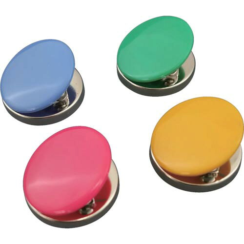 特長：強力マグネット付のクリップです。用途：掲示仕様：色：4色(青・緑・黄・赤)縦(mm)：30横(mm)：30A4コピー用紙保持枚数：KM-3 約50枚、KM-2 約70枚、KM-1 約100枚混色入：青・緑・黄・赤材質／仕上：フェライト...