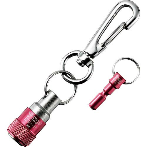 特長：6.35mm六角軸シャンクのソケットなどが携帯できる便利なホルダです。丸穴なので、スムーズに出し入れができます。スライド部を引き上げないと抜けない設計なので安全です。用途：鍵や小物の持ち運び・保管に。仕様：全長(mm)：100幅(mm...