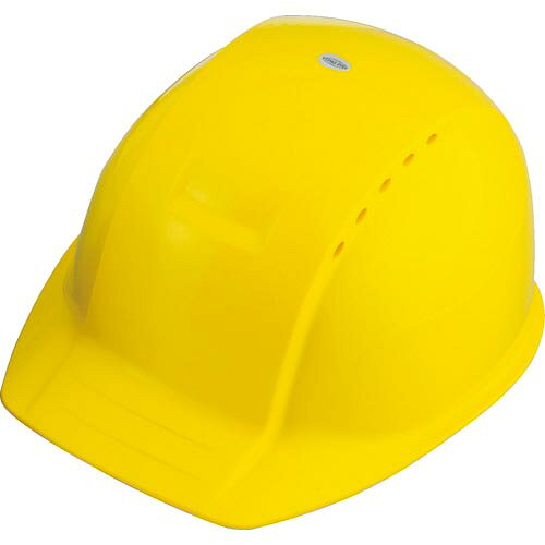 特長：超軽量通気孔付ヘルメットです。ほこりが付きにくい帯電防止処理を施しています。用途：飛来・落下物用。墜落時保護用。仕様：帽体色：うす黄頭囲(cm)：53〜61衝撃吸収ライナー有無：あり通気孔有無：あり完成品内装およびアゴヒモ(C-1)は...