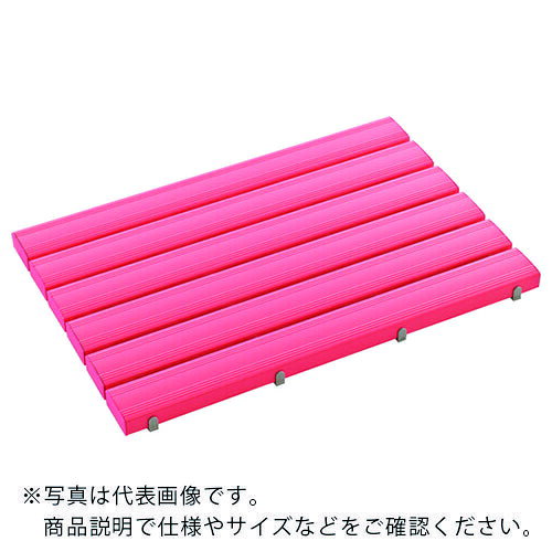 特長：抗菌剤入りで強度がある丈夫なスノコです。（完成品出荷です）用途：ロッカールーム、シャワー室など。仕様：色：ピンクサイズ長辺(mm)：900サイズ短辺(mm)：600厚さ(mm)：48幅(mm)：600材質／仕上：本体：硬質塩化ビニール...