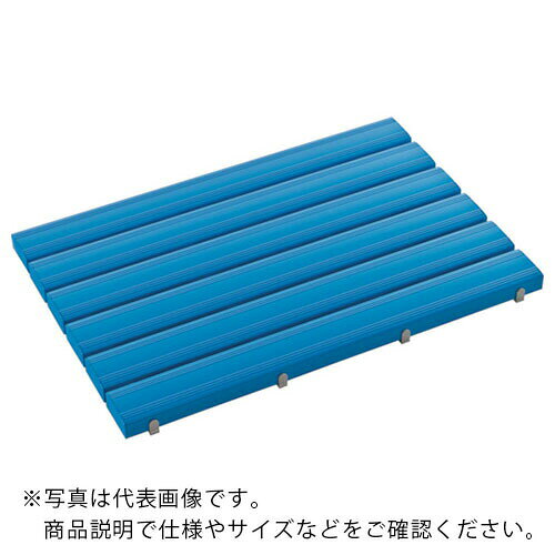 特長：抗菌剤入りで強度がある丈夫なスノコです。（完成品出荷です）用途：ロッカールーム、シャワー室など。仕様：色：青サイズ長辺(mm)：1200サイズ短辺(mm)：600厚さ(mm)：48長さ(mm)：1200材質／仕上：本体：硬質塩化ビニー...