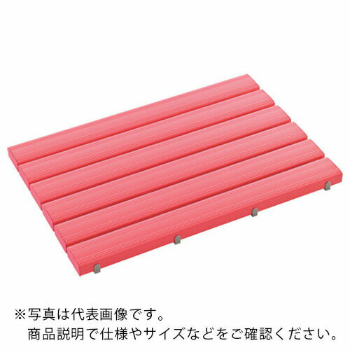 特長：抗菌剤入りで強度がある丈夫なスノコです。（完成品出荷です）用途：ロッカールーム、シャワー室など。仕様：色：ピンクサイズ長辺(mm)：1800サイズ短辺(mm)：600厚さ(mm)：48幅(mm)：600材質／仕上：本体：硬質塩化ビニー...