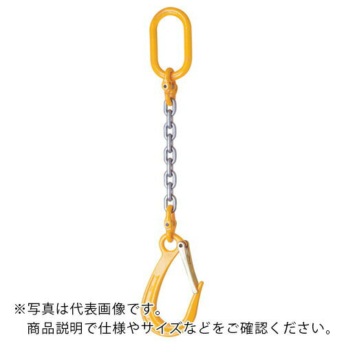 特長：フック、チェーン、リングを接続済みですのですぐにご使用いただけます。ファンドリーフックは口幅が広くふところが大きいので、直接敷き鉄板や径の太い物などを引っ掛けることができます。安全タグ付きです。用途：敷鉄板の吊り上げ作業に。土木、建築...