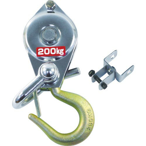 特長：電動ウインチECW100に取り付けて定格荷重を倍の200kgにすることができます。フックとシャックルが付いていますのでさまざまな物に掛けられます。用途：ウインチのけん引荷重の変更に。仕様：最大吊上荷重(t)：0.2使用荷重(kg)：2...