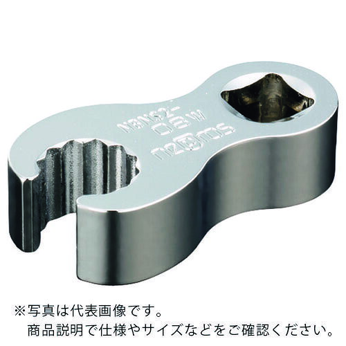 特長：六角フレアナット用形状＆応力の集中を防ぎ、ボルトナットにやさしいパワーフィット形状を採用しました。口径部中心からドライブ角中心距離（NBNS2-08W〜12Wすべて20mm）を共通サイズにし、トルクレンチと組み合せた時、計算がしやすく...