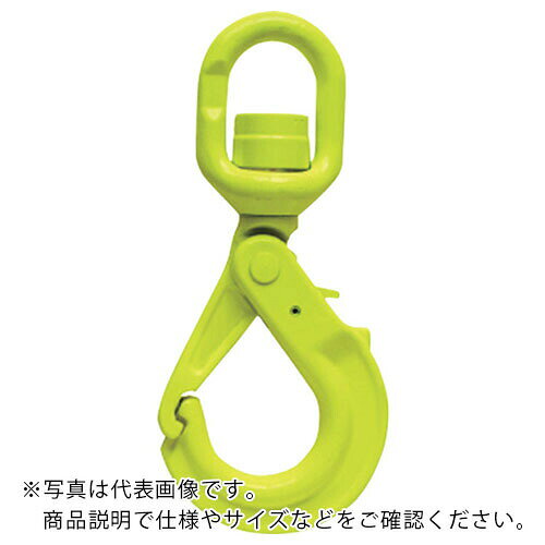 特長：フックが伸びるとフックとラッチがかみ合わなくなる危険回避インジケータ付きです。ボールベアリングスイベル付のロッキングフックです。荷重のかかった状態でもスムーズな回転が得られます。用途：建築・土木・生産工場での吊り作業用。仕様：基本使用...