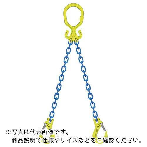 特長：チェーン長さ調整機能付チェーンスリングで偏荷重物を吊るのに最適です。用途：荷役・運搬作業用。仕様：基本使用荷重(t)：11.3チェーン線径(mm)：16有効長l(m)：2.50マスターリンク寸法(mm)a：120マスターリンク寸法(m...