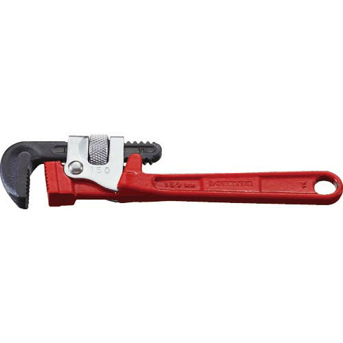 特長：高品質、高耐久性、高い安全性、しかもJIS強度をクリアしています。確実な喰い付き、軽快な操作、すぐれた耐久性の高品質なパイプレンチです。エビ印工具、ロングセラーのパイプレンチです。用途：ガス・水道管（白管）などの締め付け、解体作業に。...