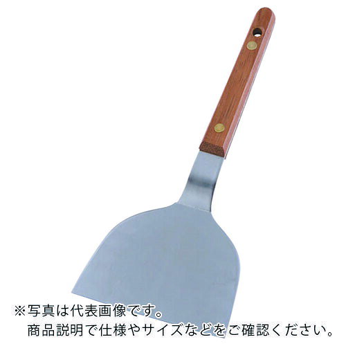 特長：お好み焼きの必需品です。仕様：すくい部幅(mm)：105全長(mm)：240色：シルバーサイズ：3.5寸長さ(mm)：240ヘラ先形状：平材質／仕上：18-0ステンレス木柄　●代表画像について 商品によっては、代表画像を使用している場...