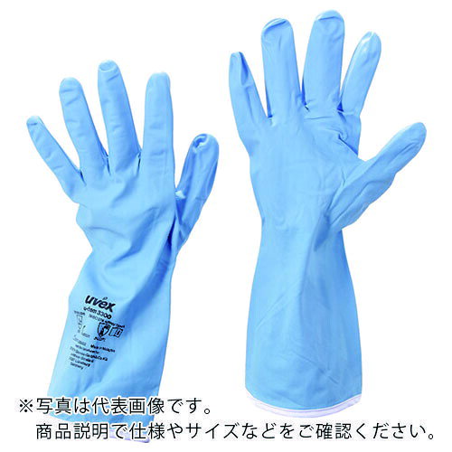 特長：良好な指先触感性と化学物質への耐性を兼ね備えています。用途：化学工業、印刷業界、検査／保守、実験室、絵画、食品加工、製薬業界、洗浄作業などに。仕様：色：ブルーサイズ：S全長(cm)：32.0手のひら周り(cm)：21.0中指長さ(cm...