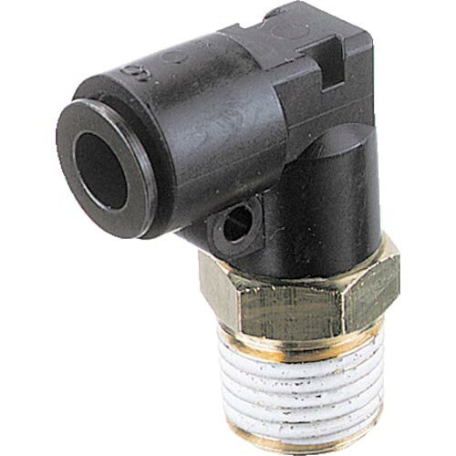 特長：用具不要のワンタッチ着脱。チューブへの傷がつきにくいロック構造。仕様：適合チューブ外径D(mm)：6接続口径：M5×0.8六角対辺(mm)：12使用流体：空気使用温度範囲(℃)：-5〜60使用圧力：1MPa材質／仕上：本体:ポリアセタ...