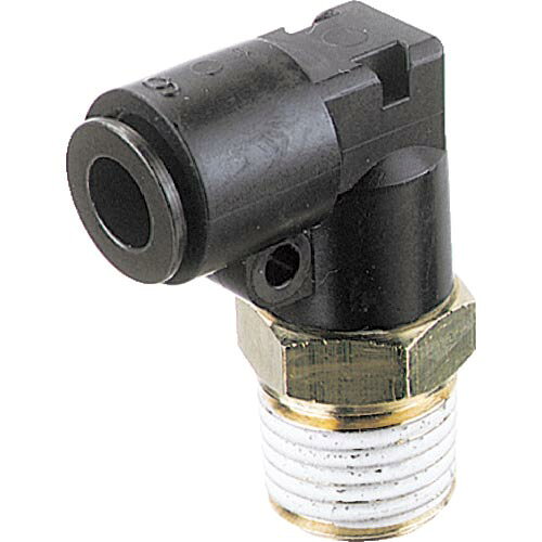 特長：用具不要のワンタッチ着脱。チューブへの傷がつきにくいロック構造。仕様：適合チューブ外径D(mm)：6接続口径：R1/8六角対辺(mm)：12使用流体：空気使用温度範囲(℃)：-5〜60使用圧力：1MPa材質／仕上：本体:ポリアセタール...