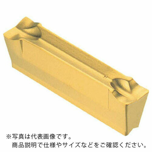 特長：2コーナー使いで経済的です。ねじれ刃構造（チップ長さ以上の加工が可能です）。4mm幅以上のチップは前切り刃と後ろ切り刃がねじれているため、ホルダーにチップをセットした時、後ろ切れ刃は見かけ上狭くなり被削面に接触しません。用途：突っ切り...