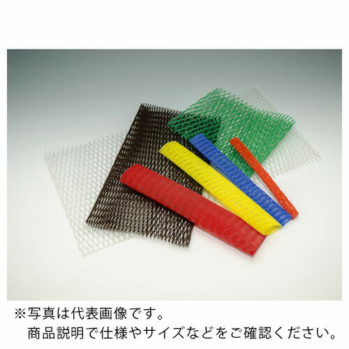 特長：出荷時の製品を保護するための伸縮タイプのネットです。長さが自由に切断できるので長尺物の梱包も簡単です。お好みの長さに切断して使用でき、長尺物の梱包が簡単です。仕様：長さ(m)：50長さ(mm)：50000最大伸長時円周(mm)：50最...