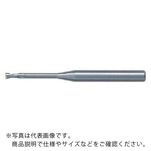 特長：樹脂加工用ロングネックエンドミルです。首部のアンダーカット処理により深溝形状の加工に最適です。用途：対応被削材:アルミ合金、銅、樹脂仕様：刃径(D)：1.5刃長(L)：3.0全長(L)：45シャンク径(d)：4ねじれ角30°ISO14...