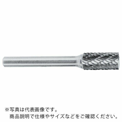 特長：独自開発の刃形状により、高速回転使用時にバーが不用意に被切削物に喰いこんでしまうことがないため、滑らかに加工でき能力アップに貢献します。仕様：形状：円筒型(ダブルカット)刃径(mm)：8刃長(mm)：19軸径(mm)：6軸長(mm)：...