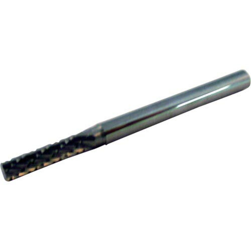 特長：独自開発の刃形状により、高速回転使用時にバーが不用意に被切削物に喰いこんでしまうことがないため、滑らかに加工でき能力アップに貢献します。仕様：形状：円筒型(ダブルカット)刃径(mm)：2.5刃長(mm)：11軸径(mm)：3軸長(mm...